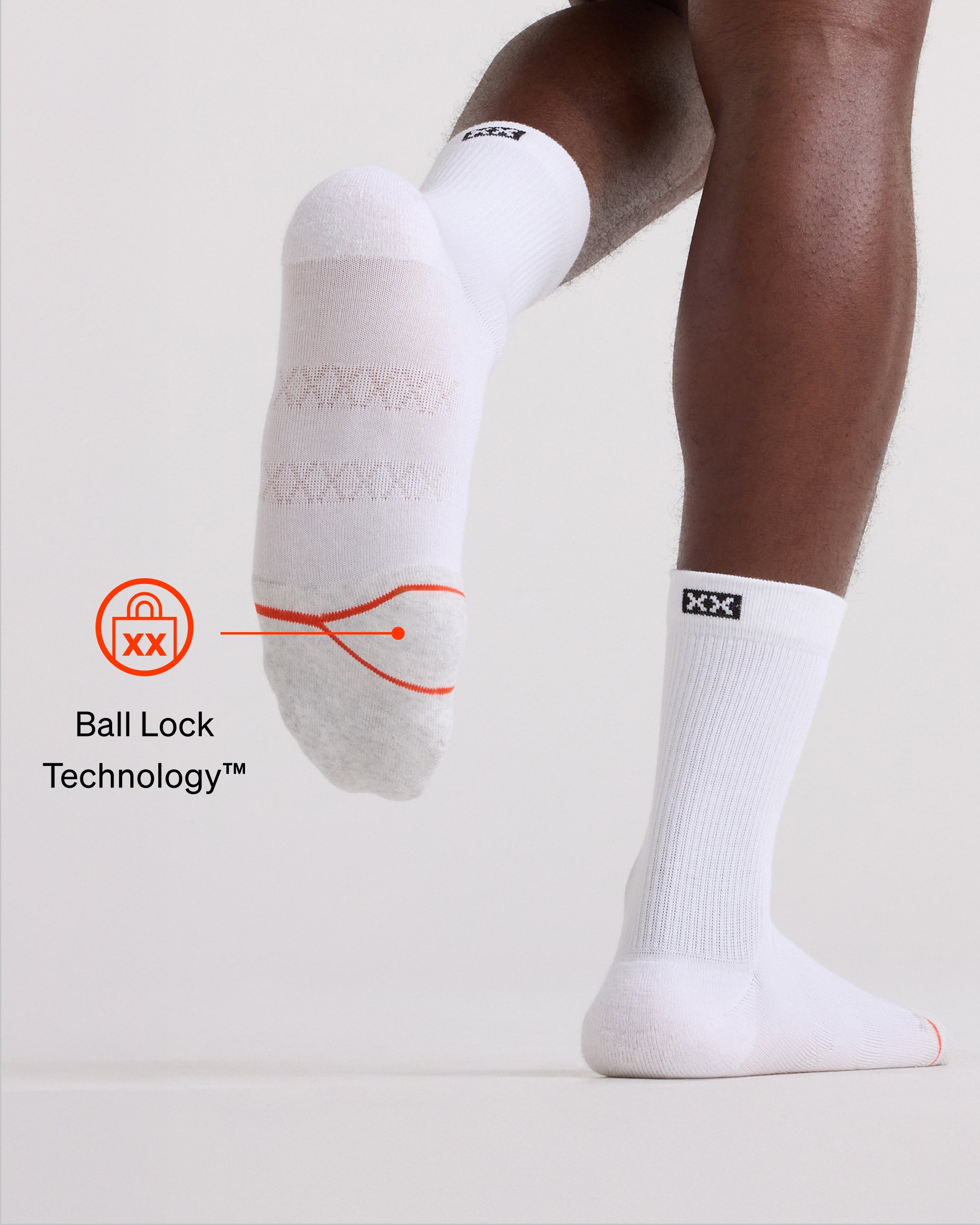 Ball Lock Everyday Crew Sock - White | SAXX Underwear