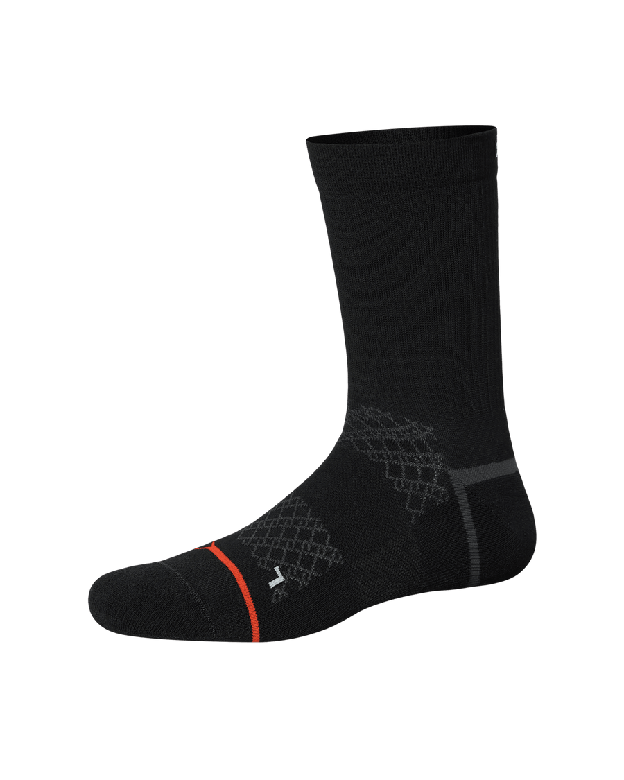 Ball Lock Performance Crew Sock - Black | SAXX Underwear